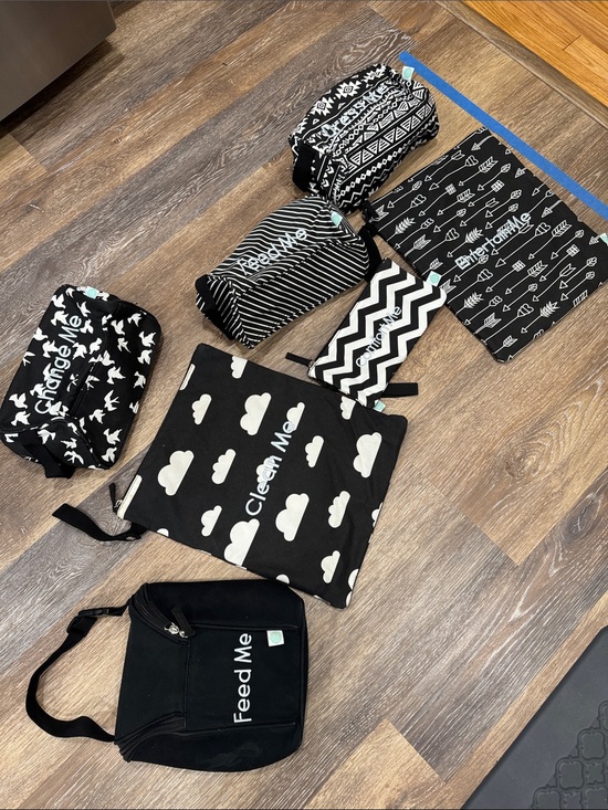 Easy Baby | Accessories | Easy Baby 7piece Travel Set Black And White ...